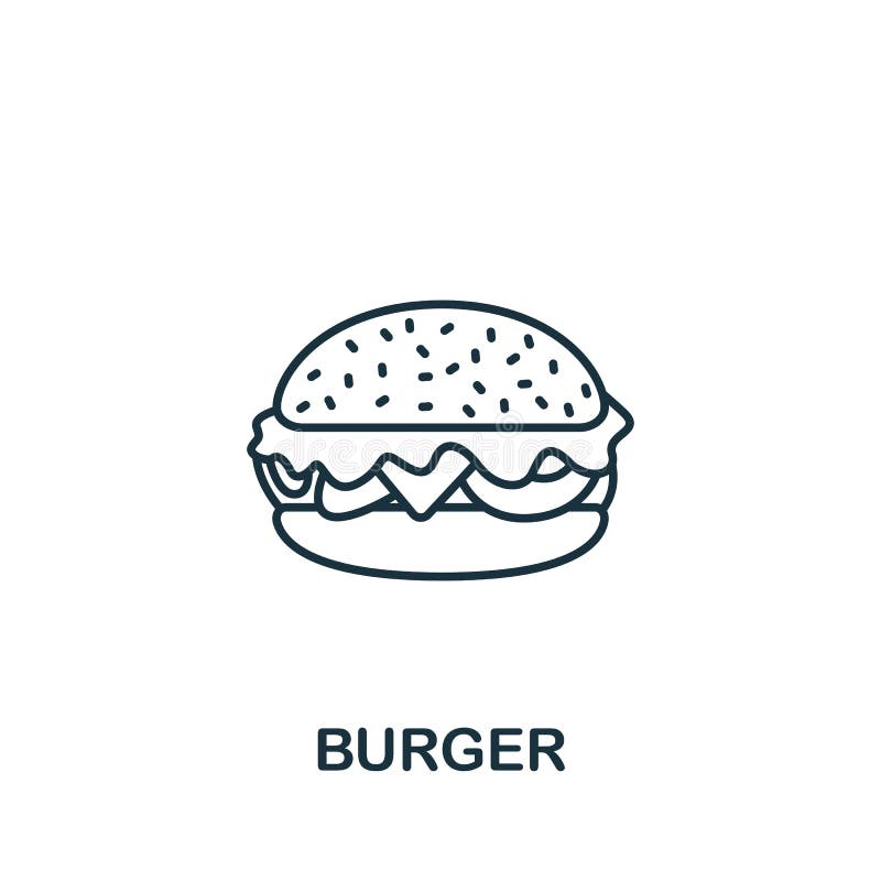 Burger Icon. Line Simple Icon for Templates, Web Design and ...
