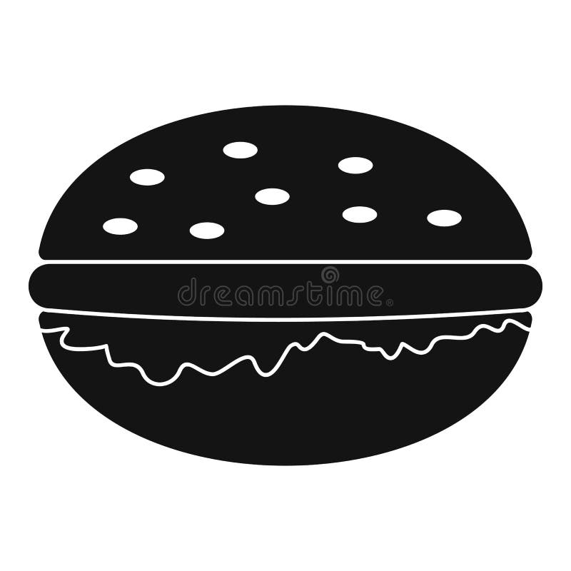 Burger icon simple stock vector. Illustration of eating - 91905412