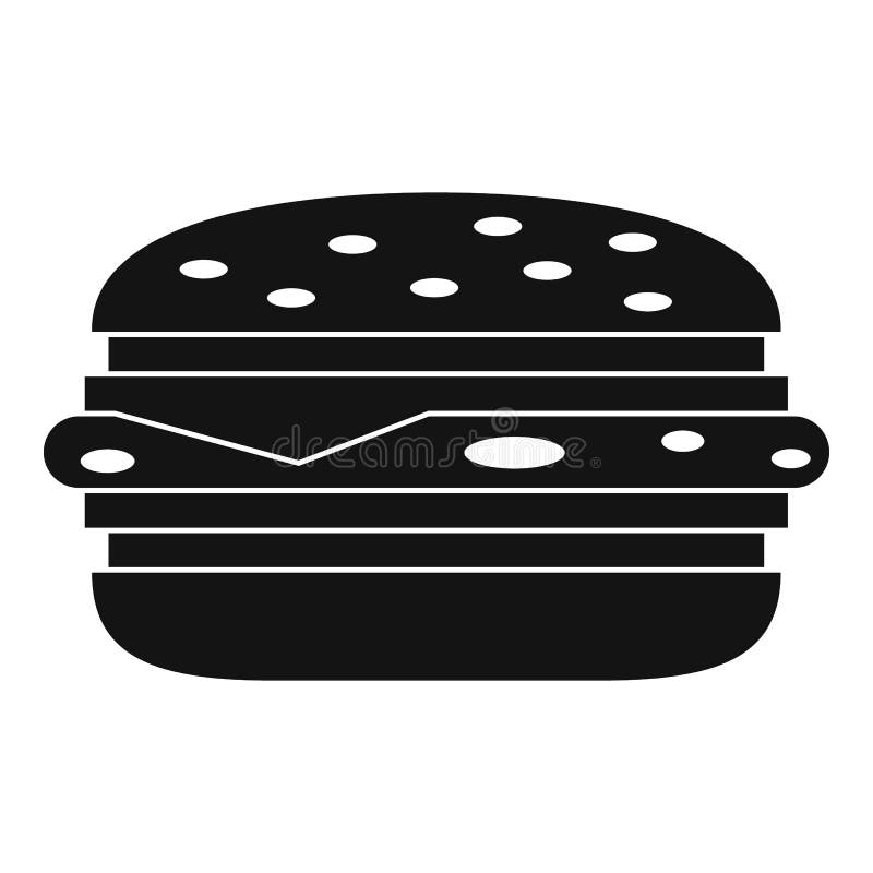 Burger icon simple stock vector. Illustration of gourmet - 91905430