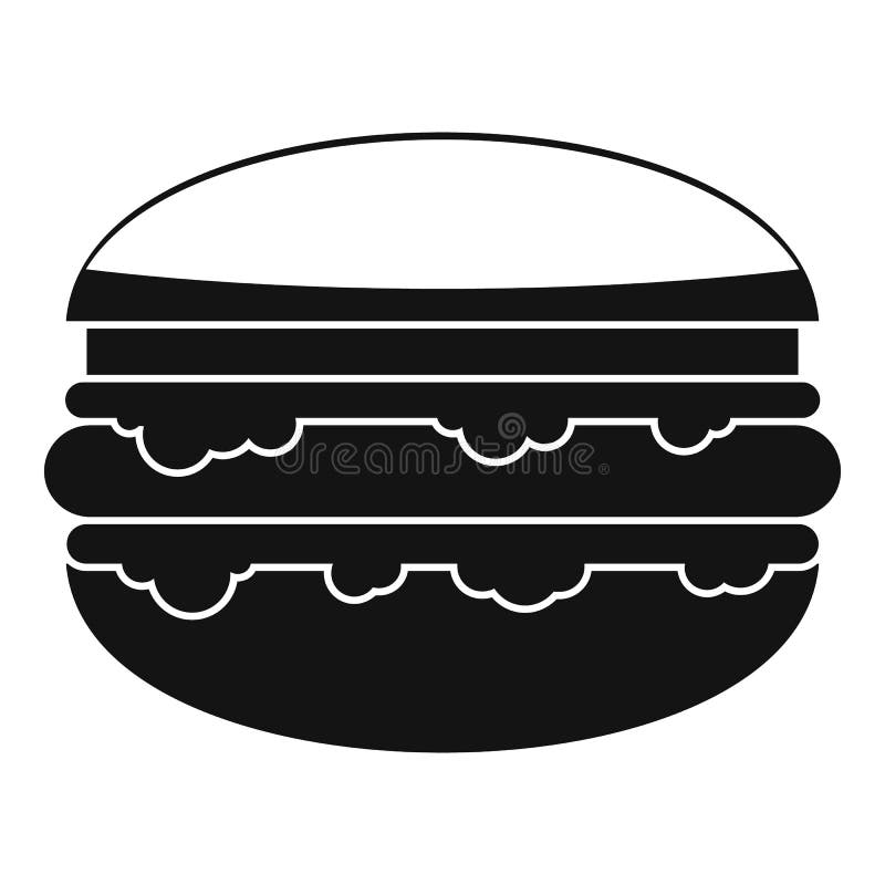 Burger icon simple stock vector. Illustration of eating - 91905433