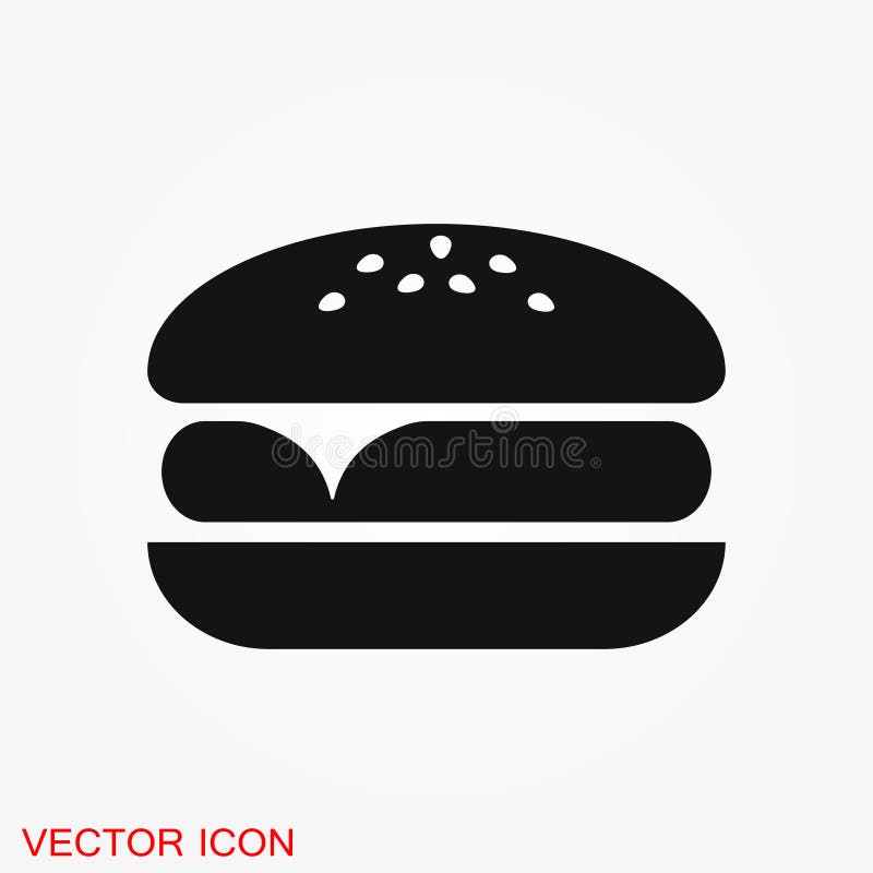 Burger Icon Vector of Fast Food Set for UI and UX, Website or Mobile ...