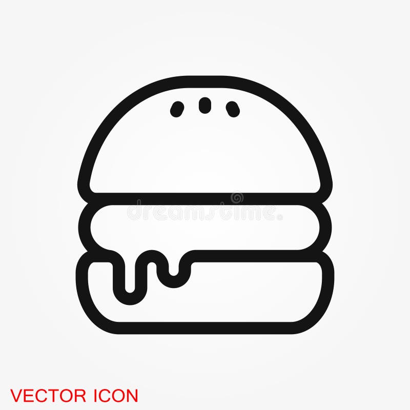 Burger Icon Vector of Fast Food Set for UI and UX, Website or Mobile ...