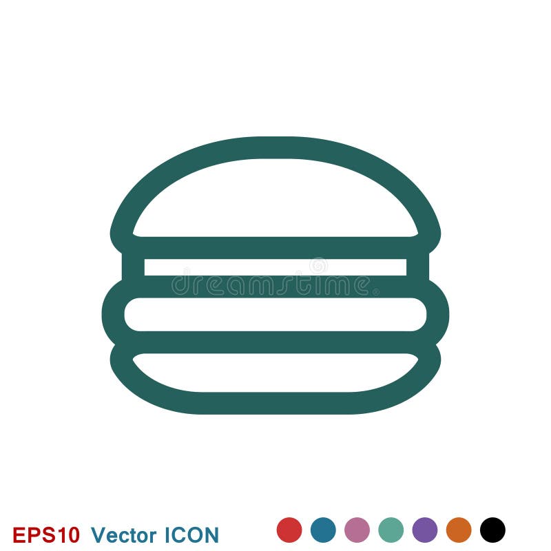 Burger Icon Vector of Fast Food Set for UI and UX, Website or Mobile ...