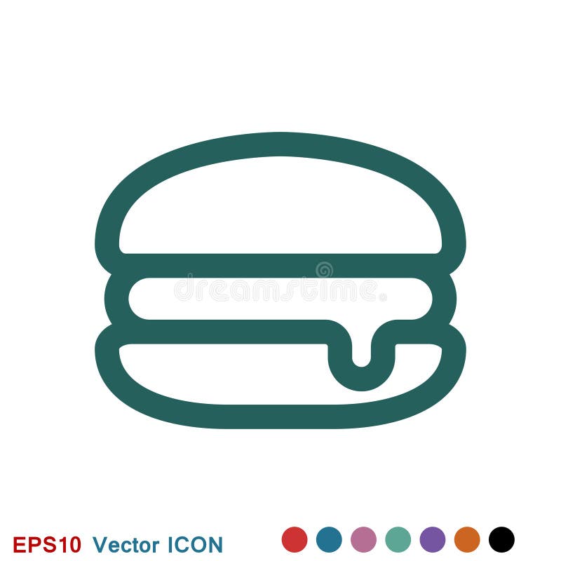 Burger Icon Vector of Fast Food Set for UI and UX, Website or Mobile ...