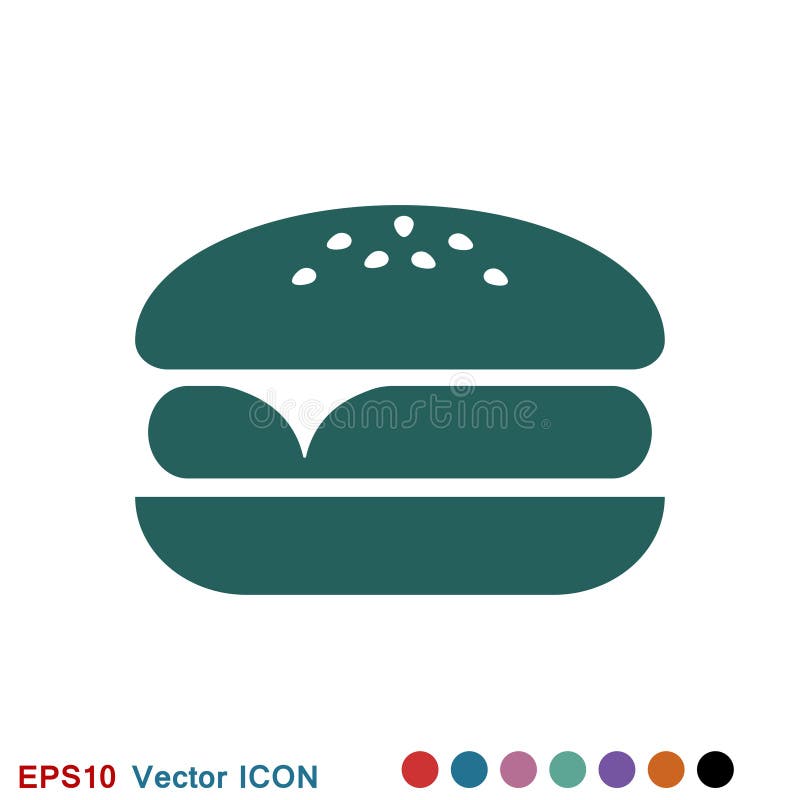 Burger Icon Vector of Fast Food Set for UI and UX, Website or Mobile ...