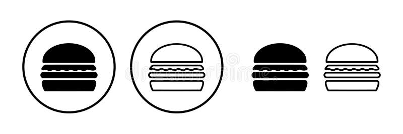 Burger Icon . Hamburger Logo Icon. Fast Food Icon Stock Vector ...