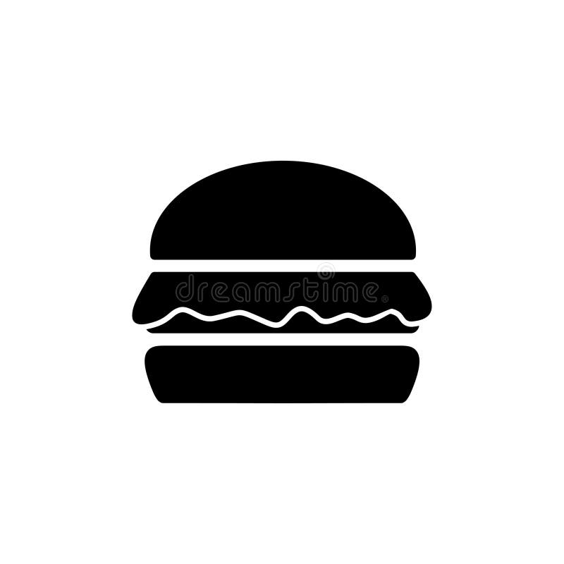 Burger Icon . Hamburger Logo Icon. Fast Food Icon Stock Vector ...