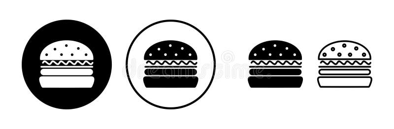 Burger Icon . Hamburger Logo Icon. Fast Food Icon Stock Vector ...