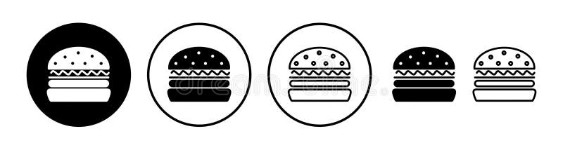 Burger Icon . Hamburger Logo Icon. Fast Food Icon Stock Vector ...