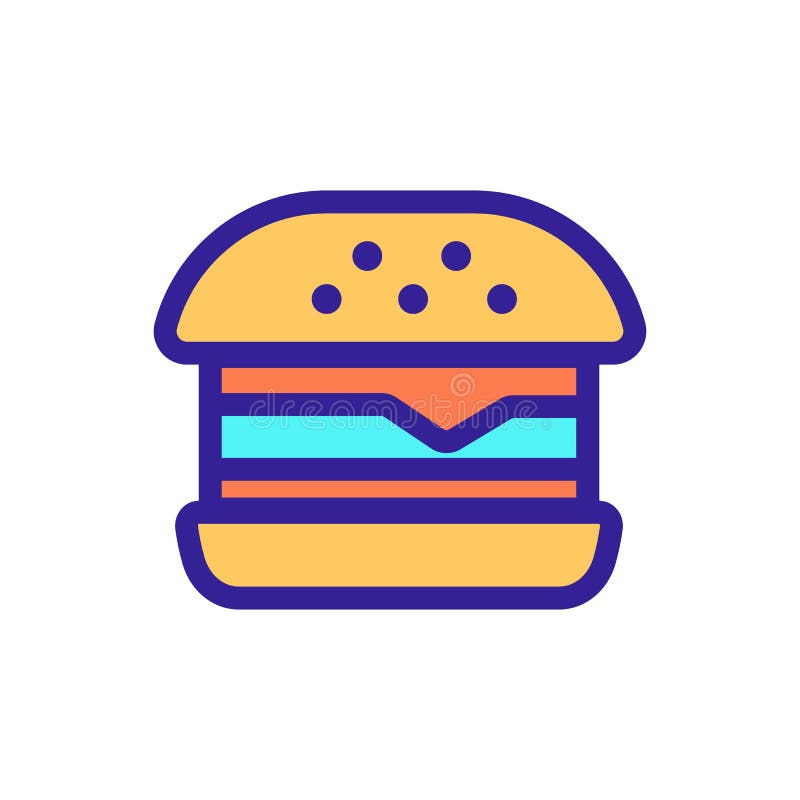 Burger Icon Vector. Isolated Contour Symbol Illustration Stock Vector ...