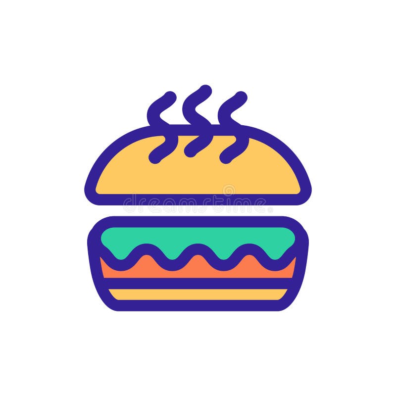 Burger Icon Vector. Isolated Contour Symbol Illustration Stock Vector ...