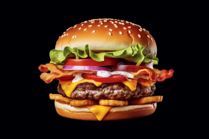 Burger Illustrations Design. Hamburger Day, Generative Ai Stock ...