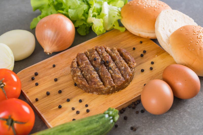 Burger ingredients stock photo. Image of ingredients - 87816476