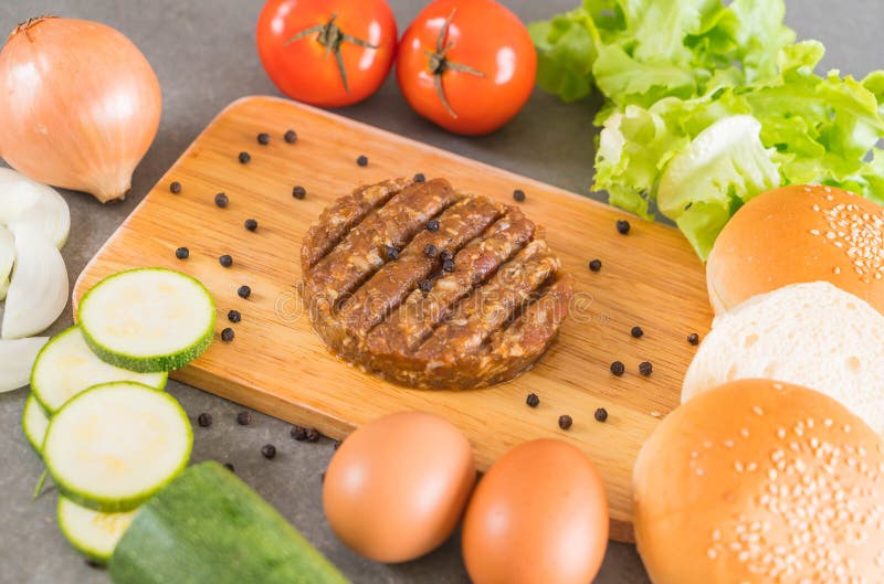 Burger ingredients stock photo. Image of food, barbecue - 87935378