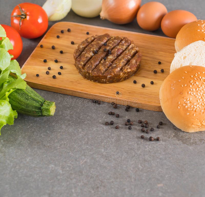 Burger ingredients stock image. Image of ingredients - 87943319