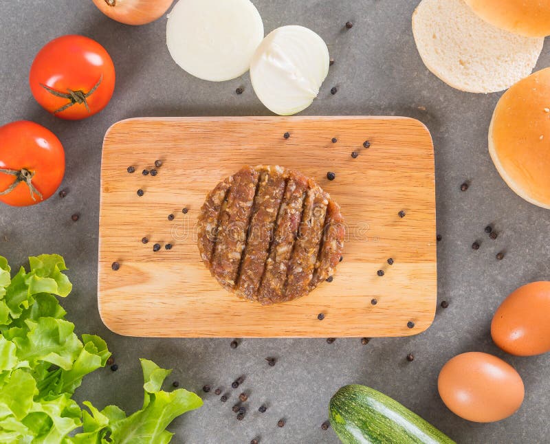 Burger ingredients stock photo. Image of burger, hamburger - 88117988