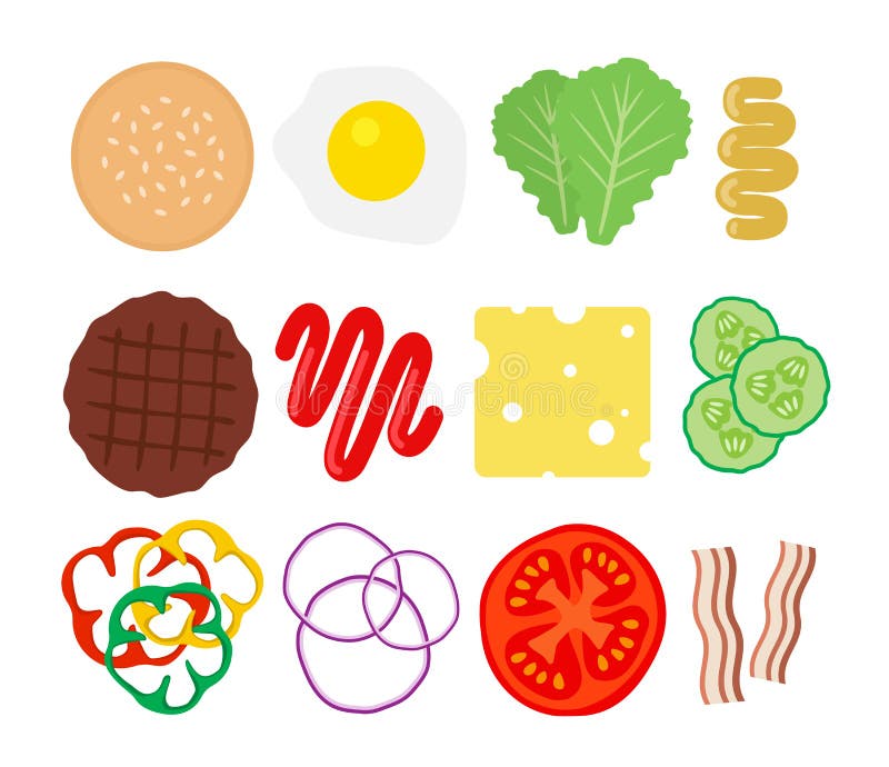 Burger Top View Stock Illustrations – 4,469 Burger Top View Stock ...