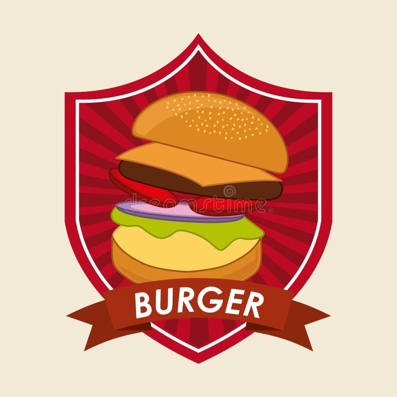 Classic burger stock vector. Illustration of graphic - 32040461