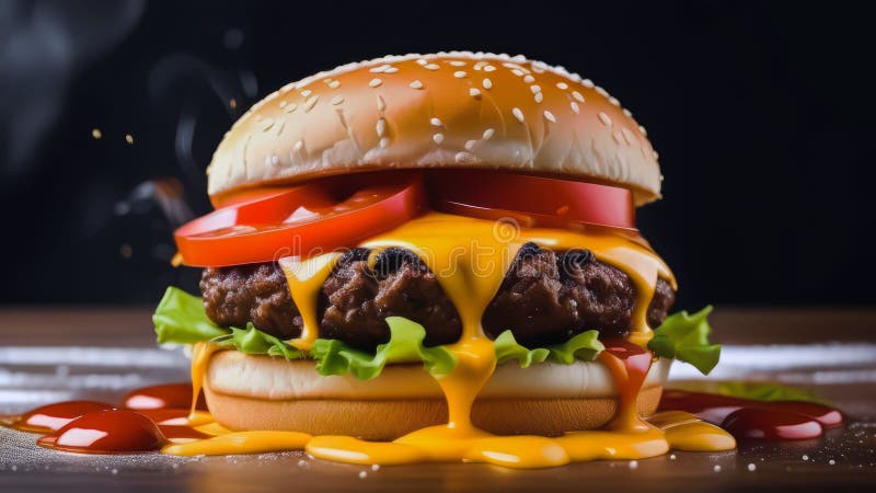 Burger Legends: the Hot Passion of Cutlets and Fire Cheese. Generated ...