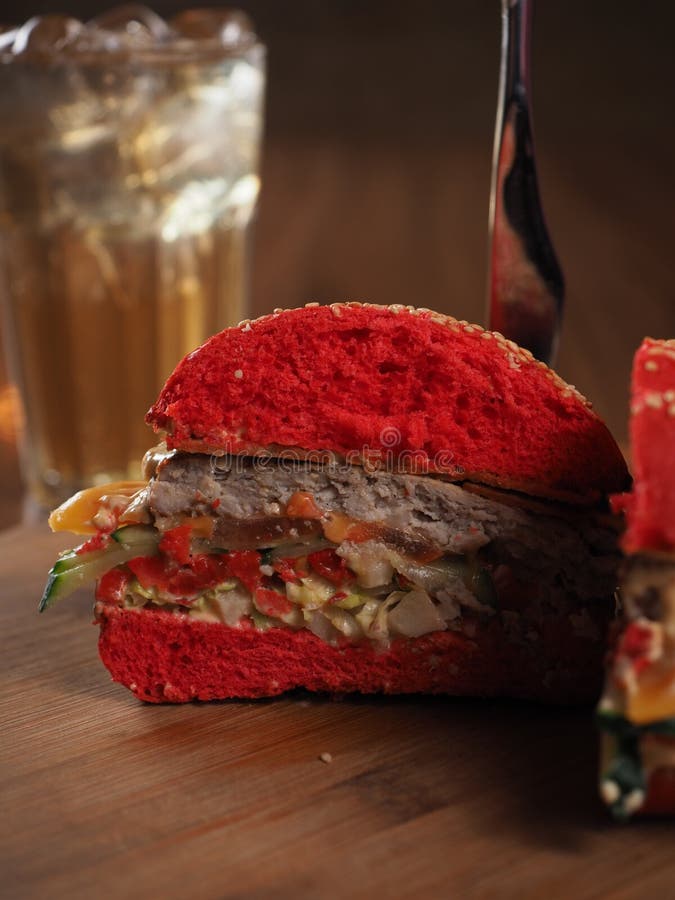 Burger and lemonade stock image. Image of french, lemonade - 148721333