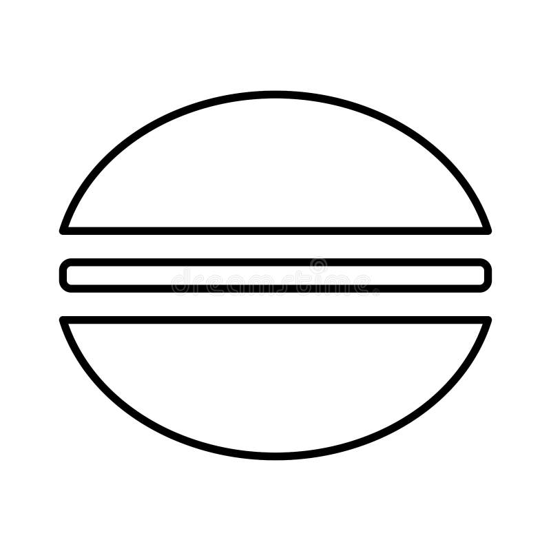 Burger Line Art Minimalist Logo Design Stock Vector - Illustration of ...