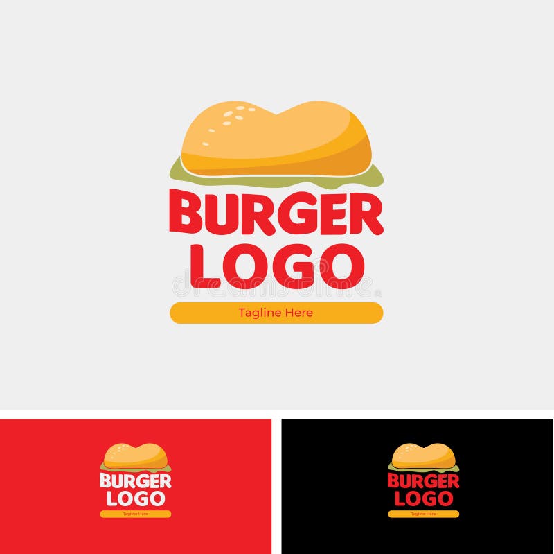 Simple Burger Logo stock vector. Illustration of menu - 396416168