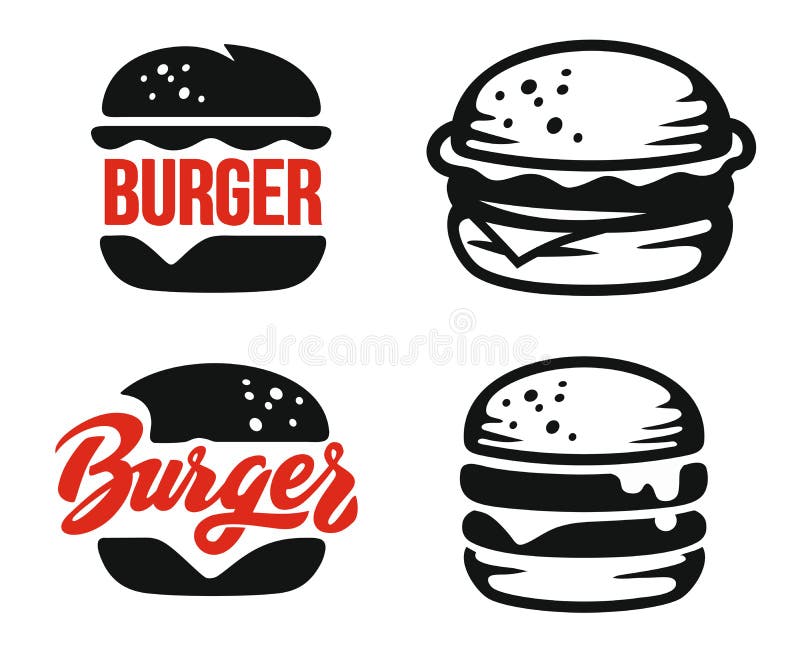 Burger logo emblem stock vector. Illustration of colored - 99627580