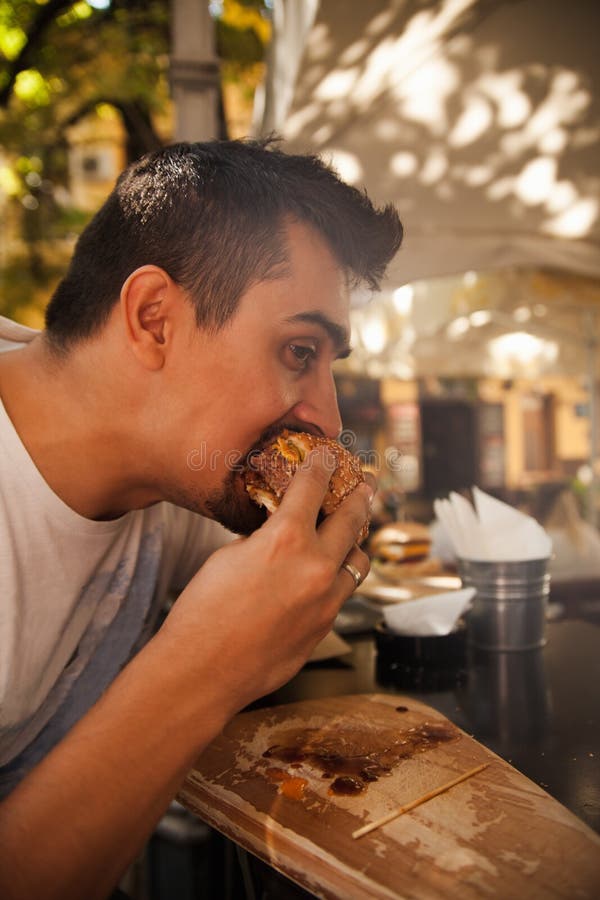 Burger stock image. Image of tomato, american, hands - 73342671