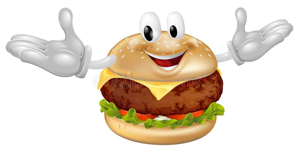 Cute Burger Mascot Design Stock Illustrations – 2,457 Cute Burger ...