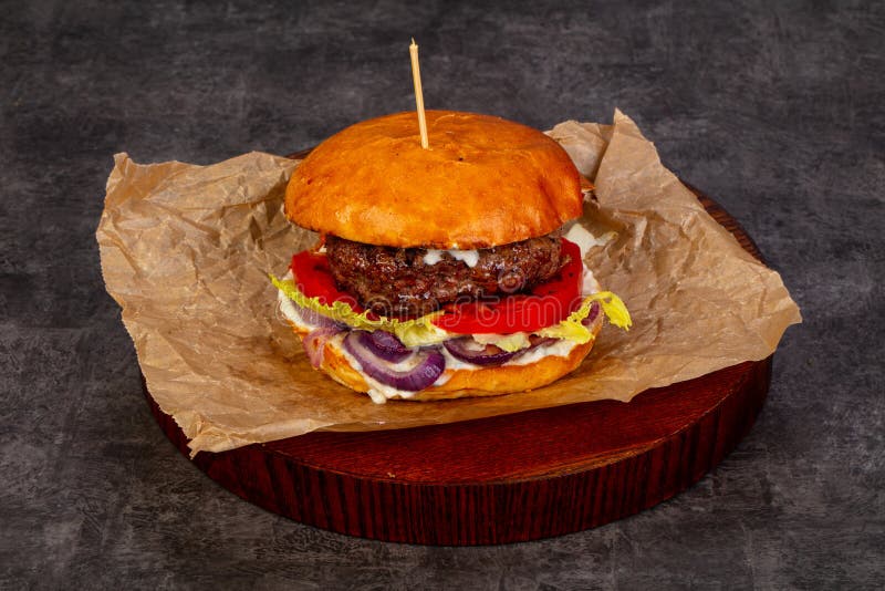Burger with meat stock photo. Image of burger, fastfood - 121003570