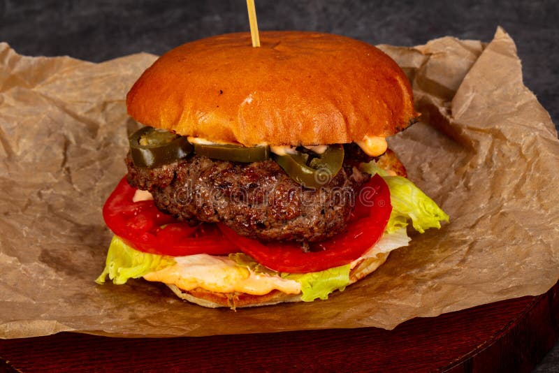 Burger with meat stock photo. Image of fresh, american - 120213968