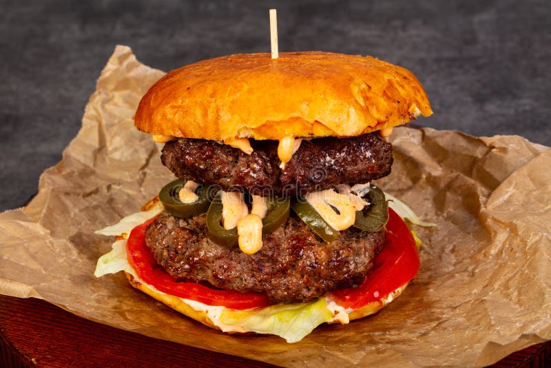 Burger with meat stock photo. Image of fastfood, burger - 120718472