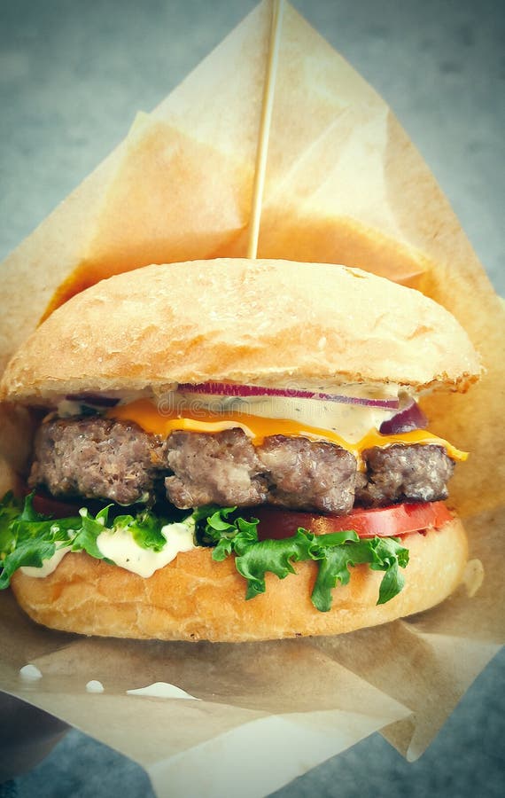Burger with meat stock photo. Image of burgers, homemade - 234980132