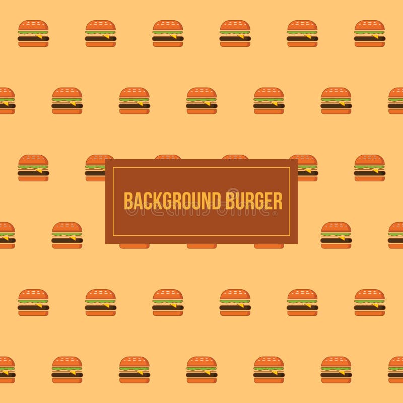 Burger Pattern Vector Background Template Stock Vector - Illustration ...