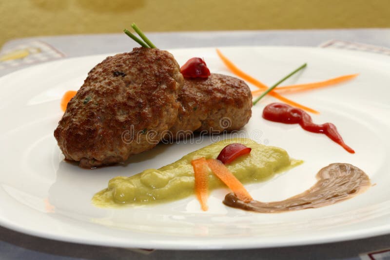 Burger on plate stock image. Image of healthy, macro, food - 2480267