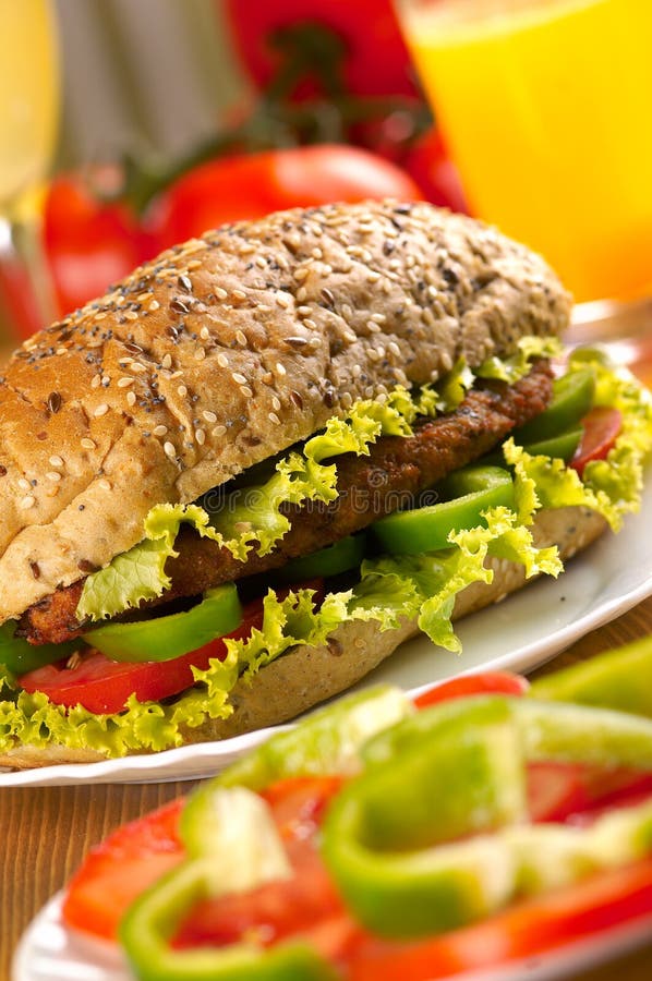 Burger sandwich stock image. Image of delicious, grilled - 26819651