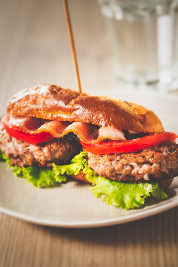Burger Sandwich stock photo. Image of healthy, tomato - 60498614