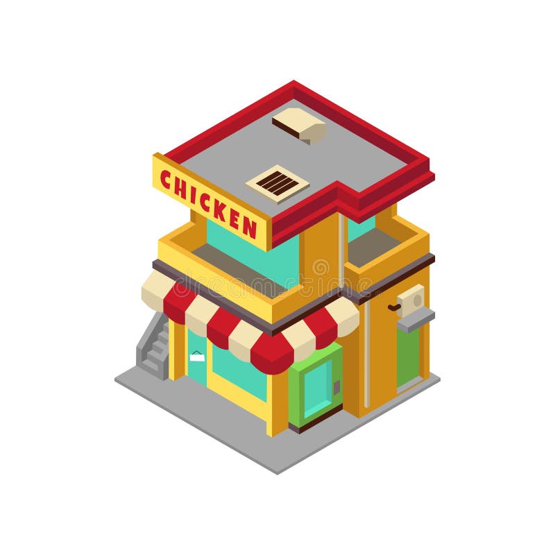 Burger Shop Isometric Illustration Vector Design Stock Vector ...