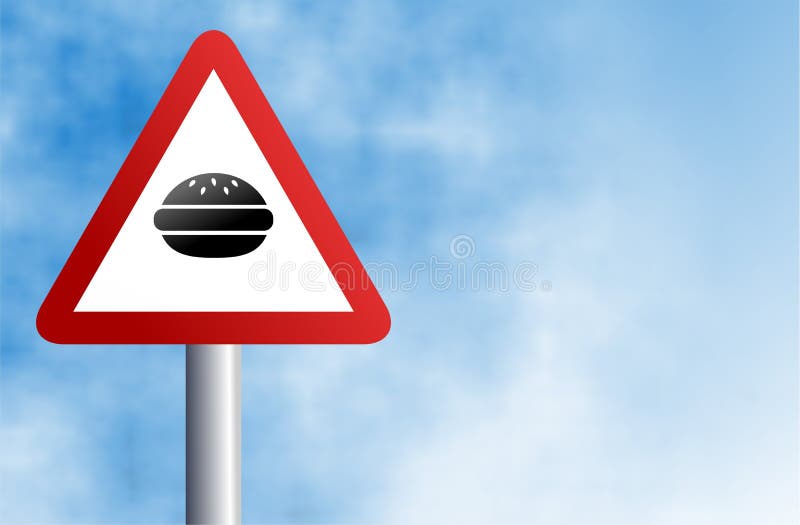 Triangle Burger Logo Fast Food Cartoon Stock Vector - Illustration of ...