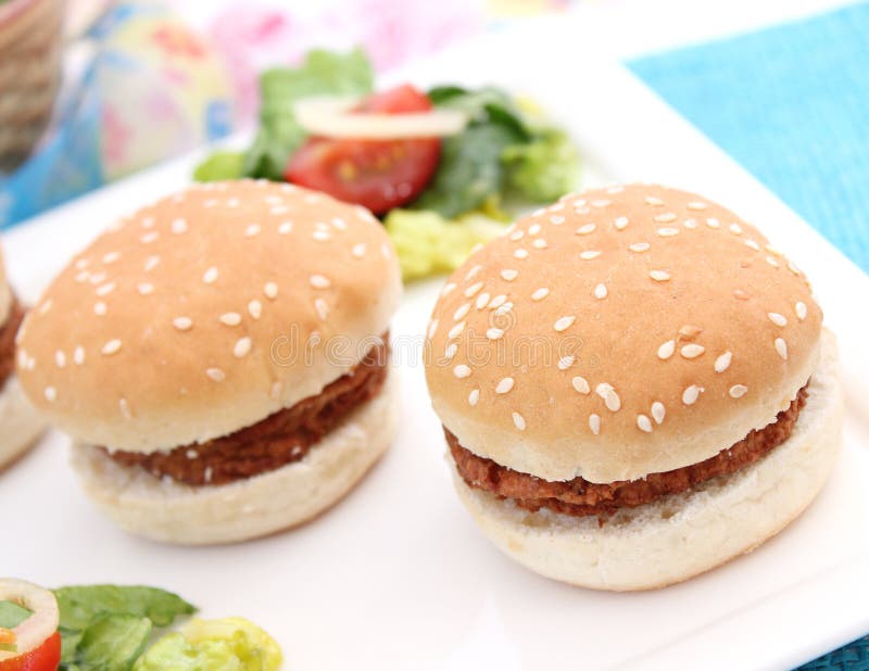 Burger stock image. Image of starter, snack, meat, sesame - 62386171