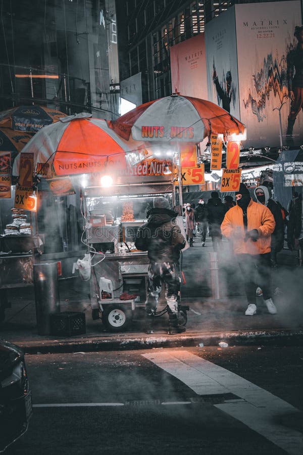 Burger stall seller editorial stock image. Image of crowd - 241812464