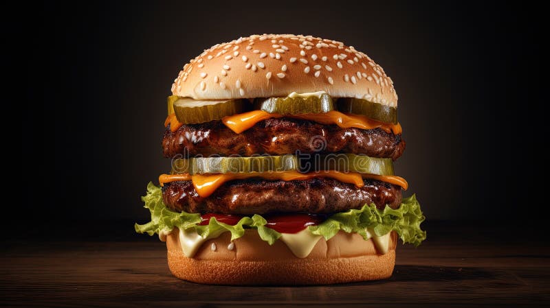 Burger, Ultra Detailed, Super Definition, Super Realistic Stock ...