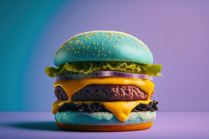 Burger with an Unexpected Taste Studio Shot Created with Generative AI ...