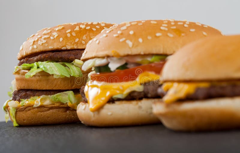 Burger variations stock image. Image of mcdonalds, carbohydrates ...