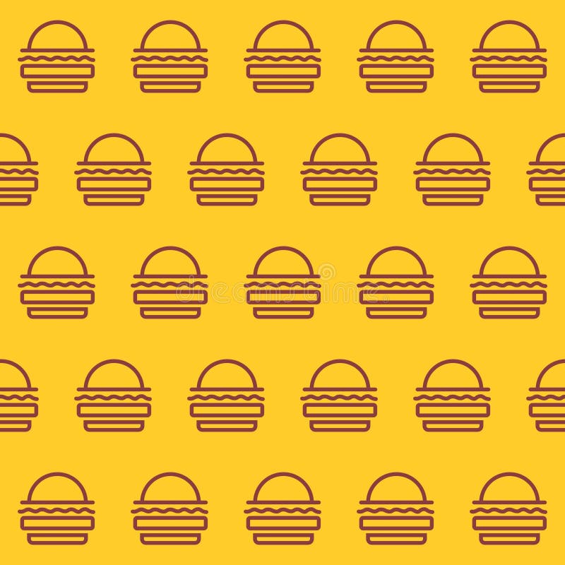 Burger Vector Illustration Seamless Pattern. Food Background Stock ...