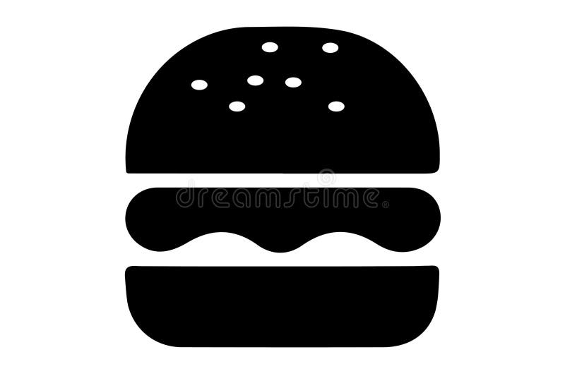 Burger Vector Illustration Silhouette with EPS Format Stock ...