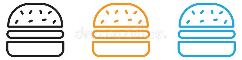 Burger Vector Logo Set Collection for Web App Ui Stock Vector ...