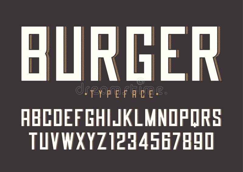 Burger Vector Retro Regular Font Design, Alphabet, Stock Vector ...