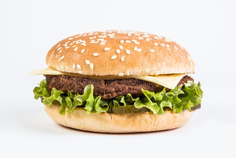 Burger white background stock photo. Image of design - 82793586