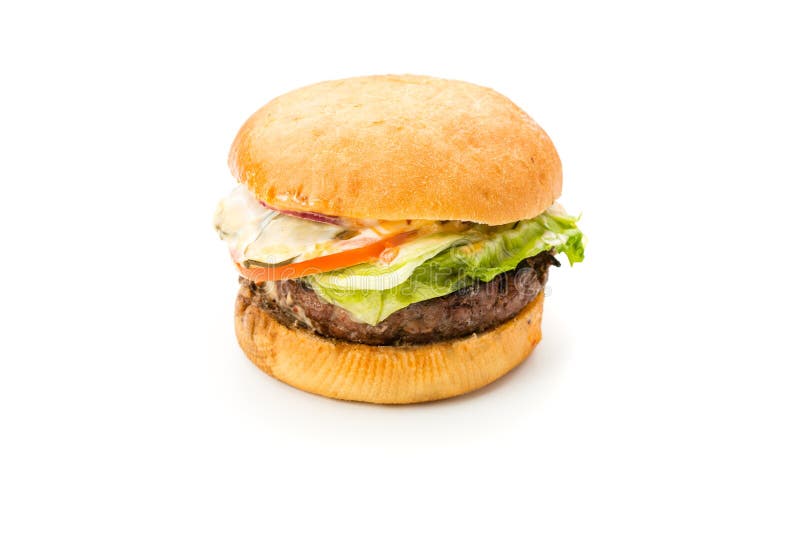 Burger on white background stock photo. Image of cheeseburger - 34830746